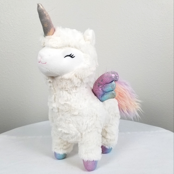 Kellytoy | Toys | Kellytoy Magical White Fluffy Alpaca Llama Winged ...